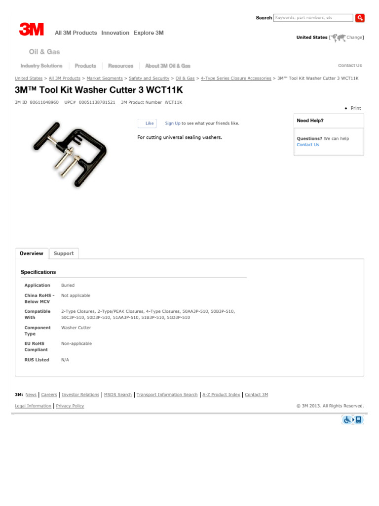 3M™ Tool Kit Washer Cutter 3 WCT11K | PDF | Business