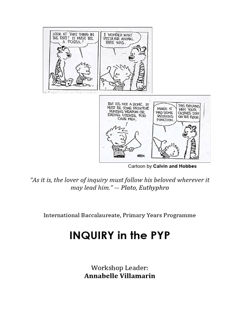 Inquiry in The Pyp Handbook PDF | PDF | Learning | Inquiry