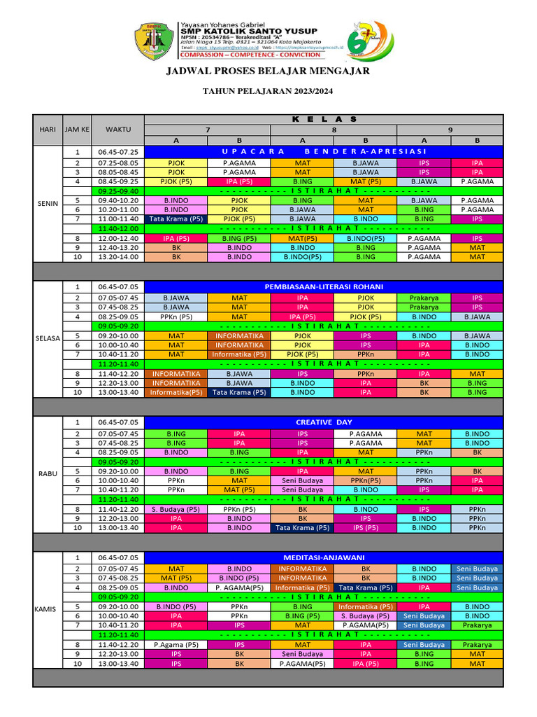 Jadwal 2023-2024-1 | PDF