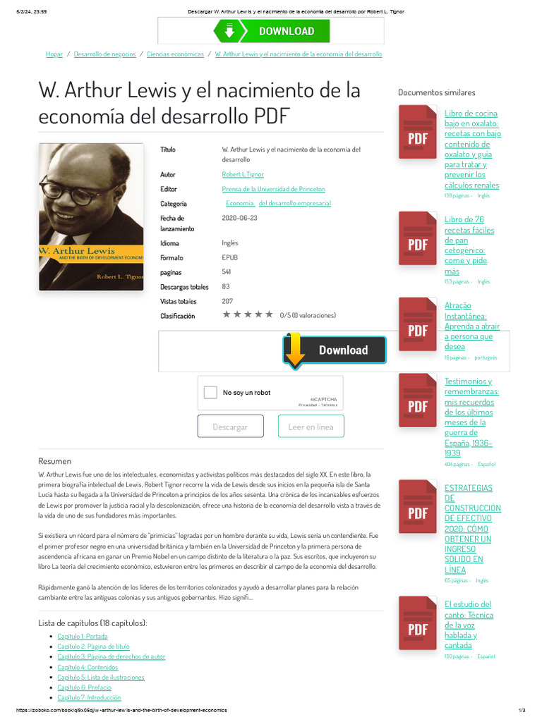 W. Arthur Lewis y El Nacimiento de La Economía Del Desarrollo Por ...