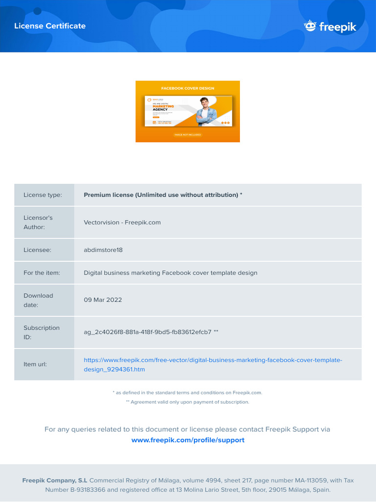 License Digital Business Marketing Facebook Cover Template Design 9294361 | PDF | License ...