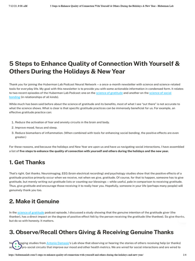 5 Steps to Enhance Quality of Connection With Yourself & Others During ...