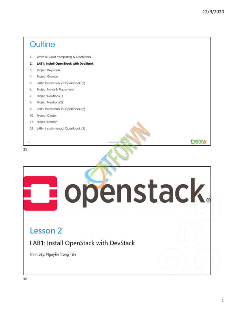 OpenStack Victoria Lesson 2 | PDF | Open Stack | Computing