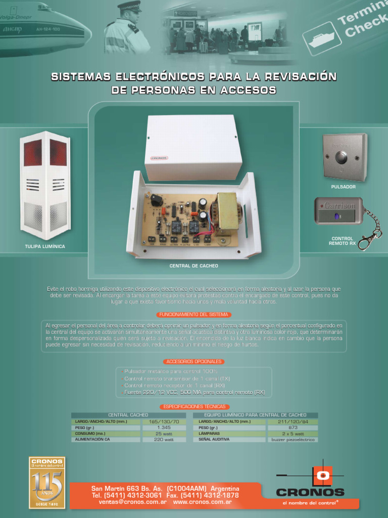 Folleto Cacheo CRONOS | PDF | Diseño | Electricidad