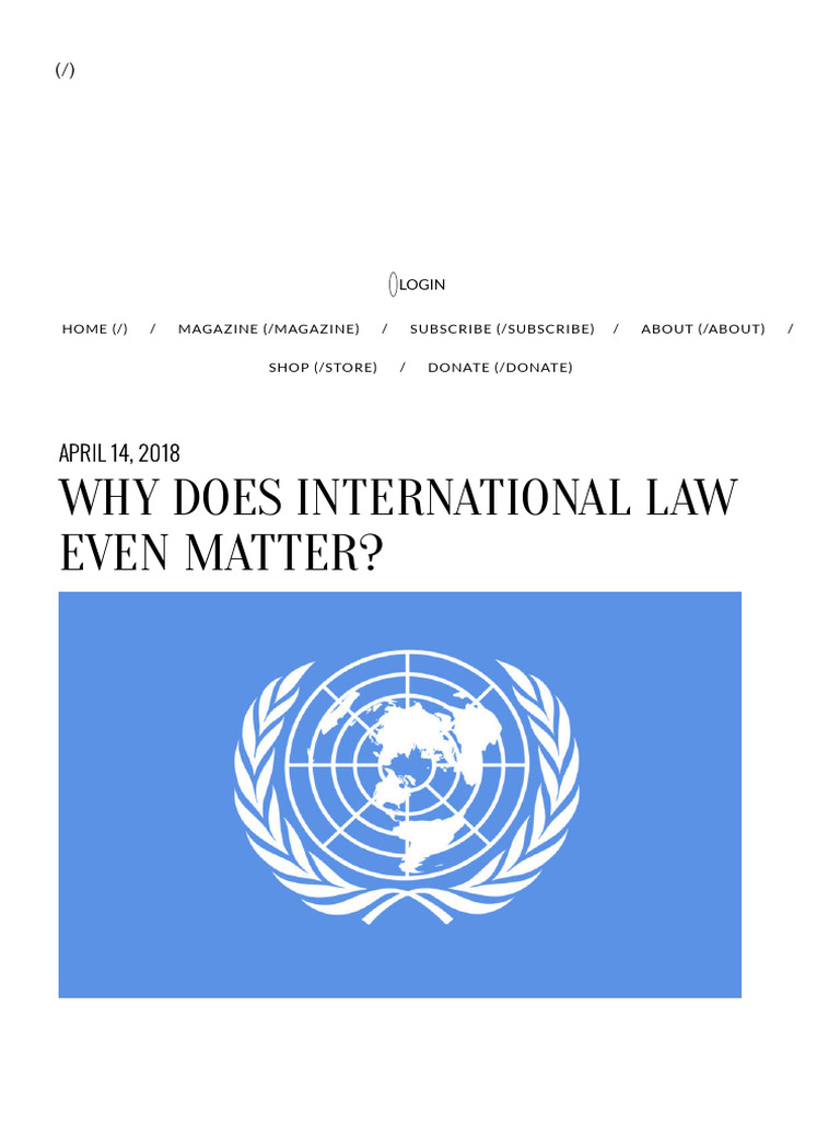Why Does International Law Even Matter Current Affairs Download