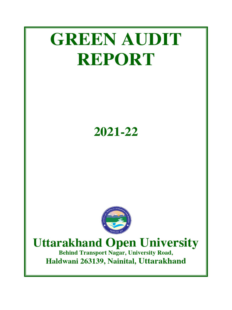 Revised Green Audit Report | PDF | Sustainability | Water