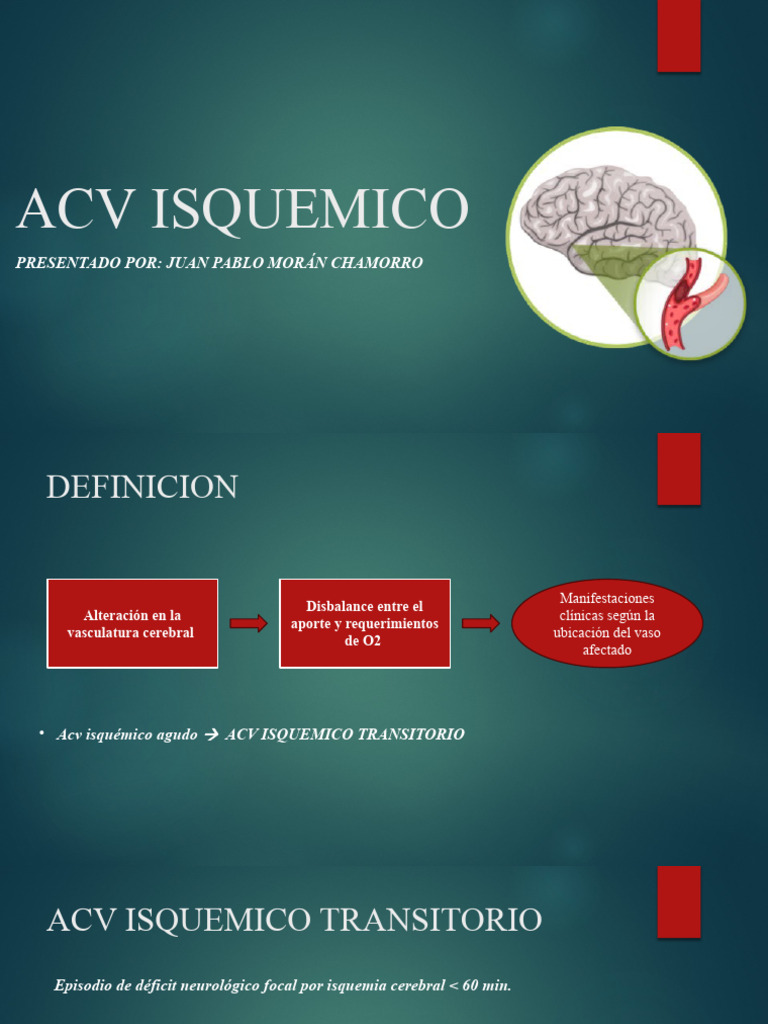 ACV Isquémico: Causas y Efectos | PDF