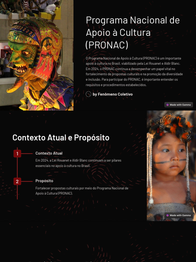 Programa Nacional de Apoio A Cultura PRONAC | Download grátis PDF ...