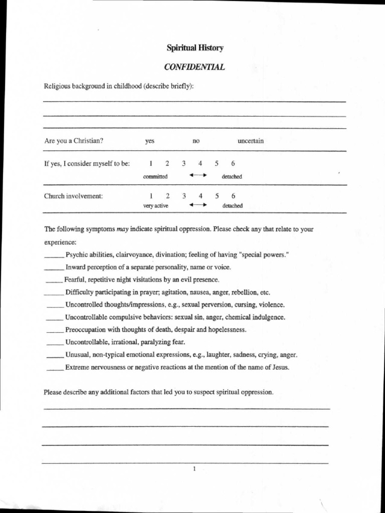 Deliverance Form | PDF | Child Abuse | Witchcraft