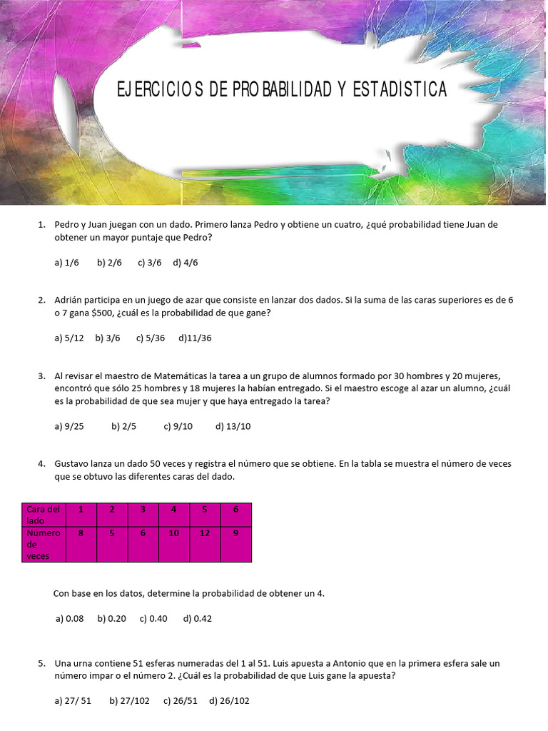 Prob y Est Ejercicios | PDF | Cuantil