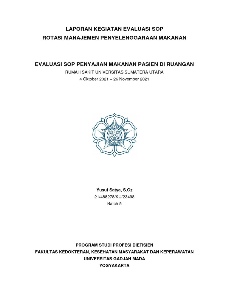 Batch 5 - Yusuf Satya - Laporan Evaluasi SOP | PDF