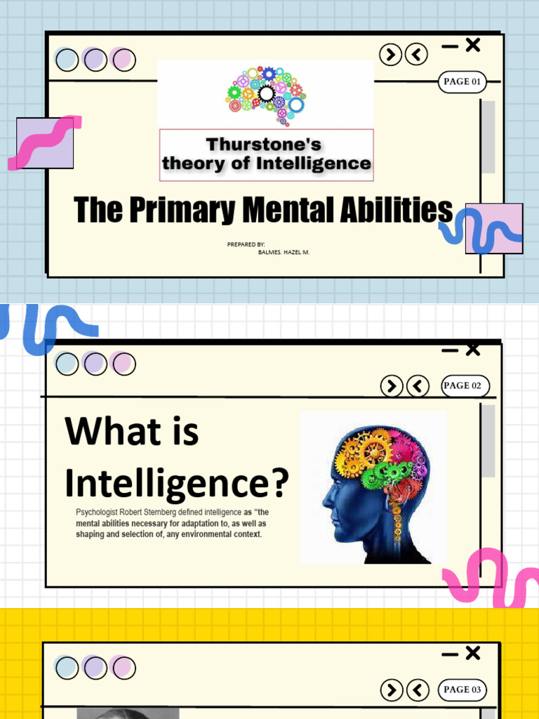Primary Mental Abilities-Cluster 1 | PDF | Intelligence | Psychology