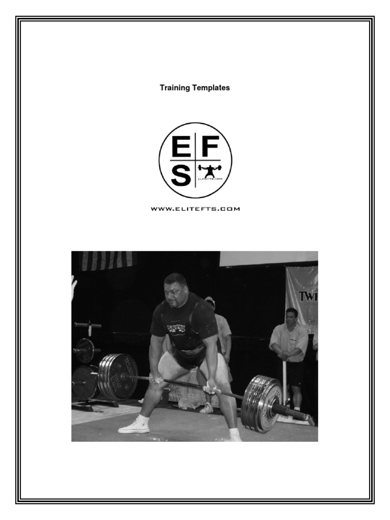Training Templates Pdf Weight Training Physical Exercise