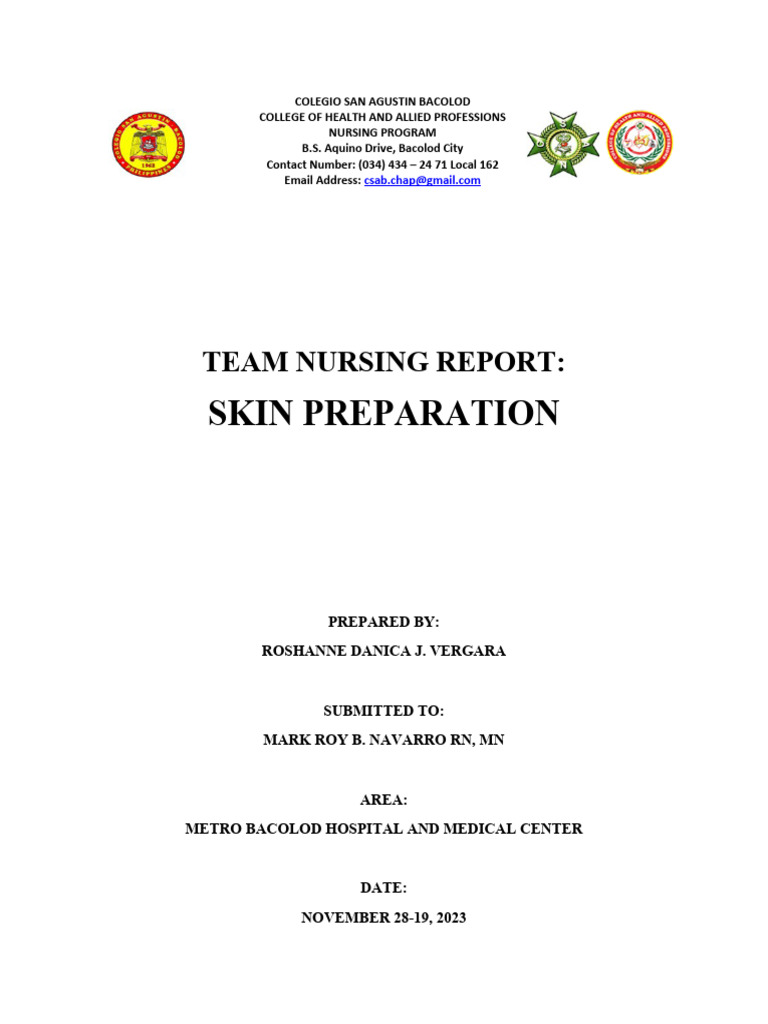 Reporting | PDF | Hand Washing | Medical Specialties