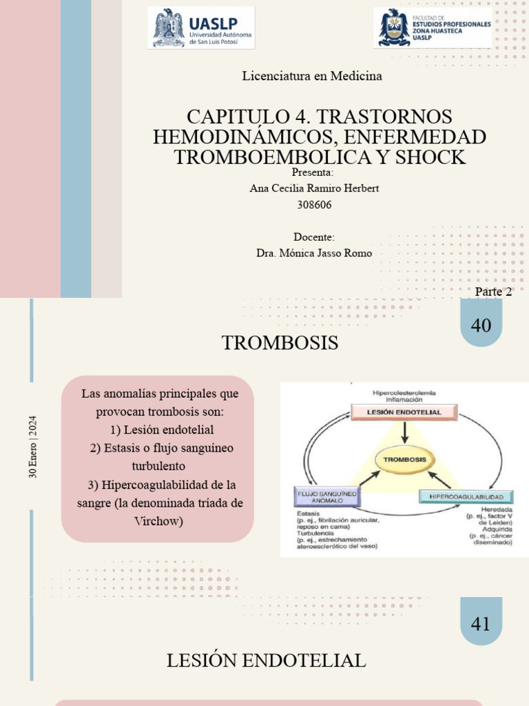 Capitulo 4-Trastornos Hemodinámicos, Enfermedades Tromboembolícas y Shock-Completo | PDF ...