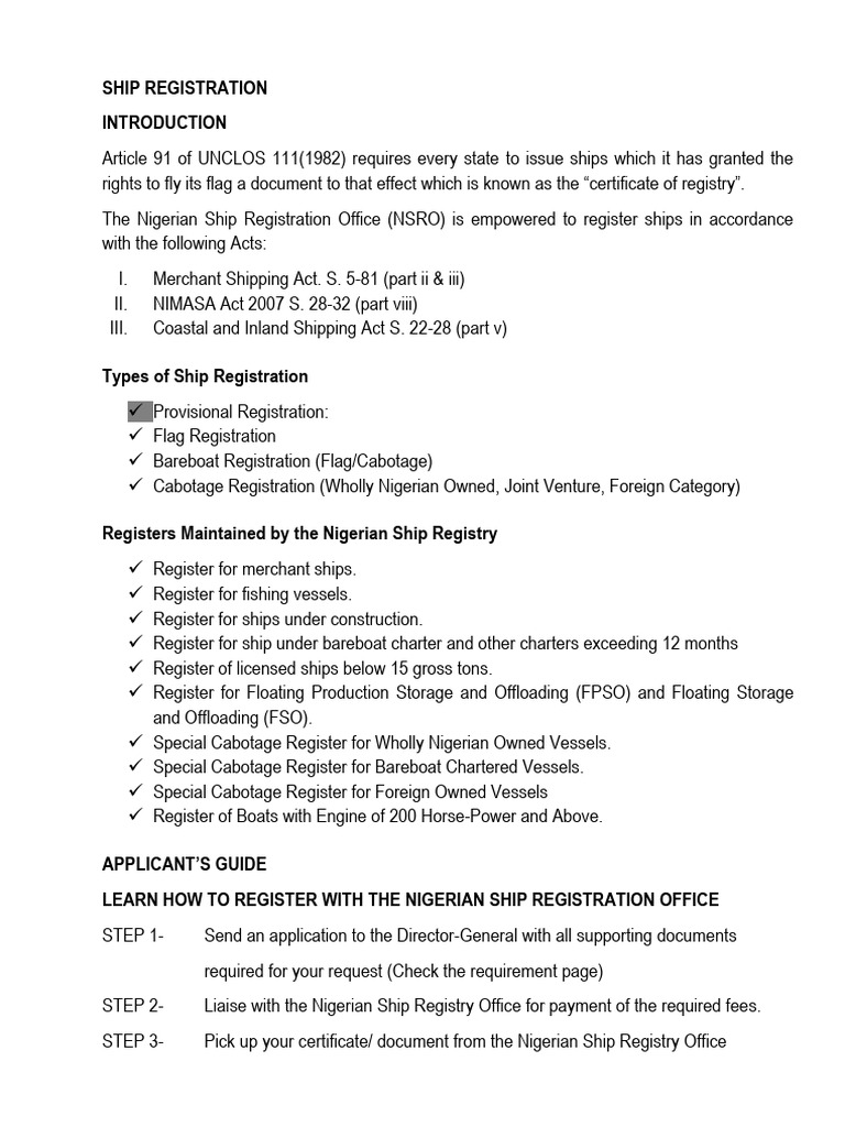 Ship Registration Website | PDF | Tonnage | Identity Document