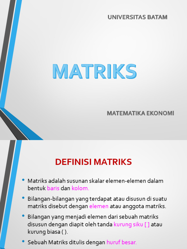 Matriks ME | PDF