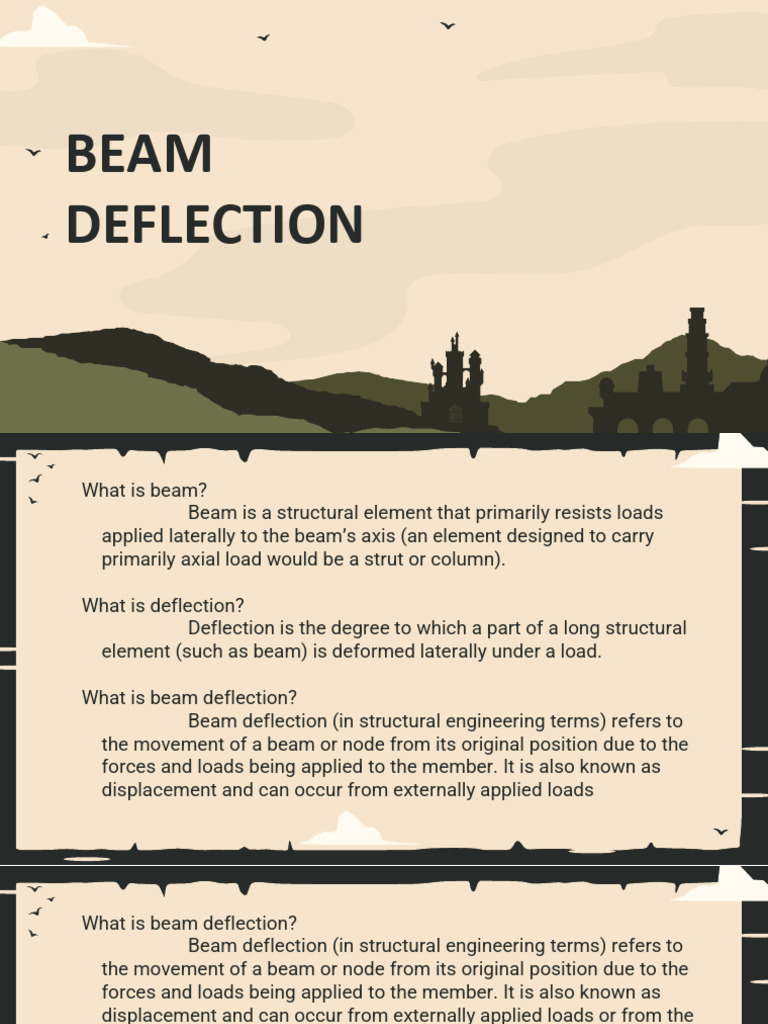 Beam Deflection | PDF | Beam (Structure) | Structural Engineering