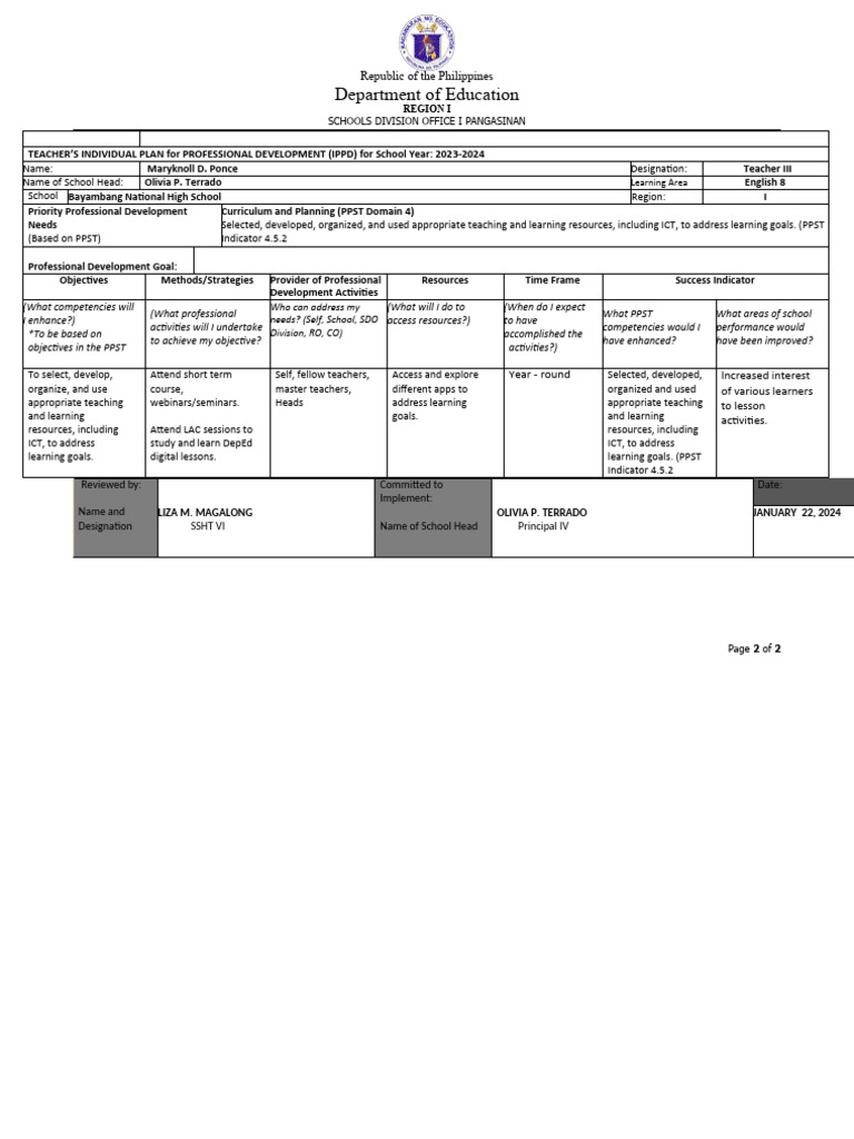 Knoll Idp 2023 2024 | PDF | Educational Technology | Cognitive Science