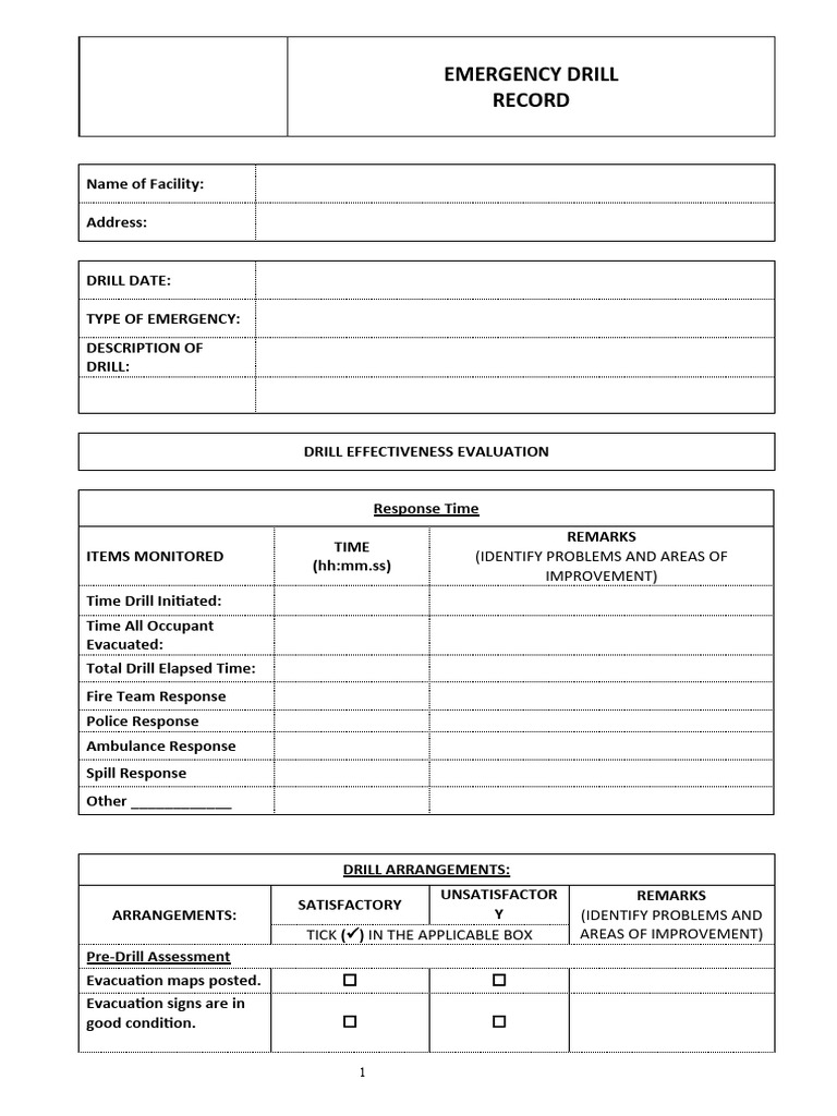 F-HSE-25 Emergency Drill | PDF | Emergency Evacuation | Public Safety