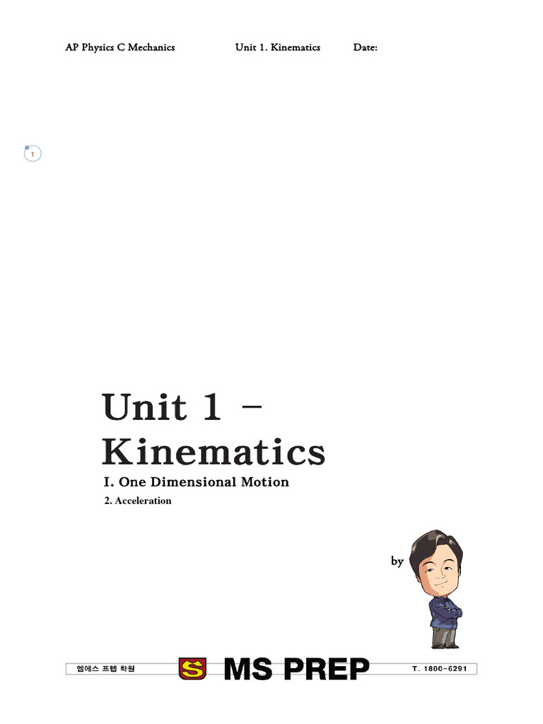 AP C Mech 1. Unit 1. Kinematics One Dimensional Motion Part 2 | PDF ...