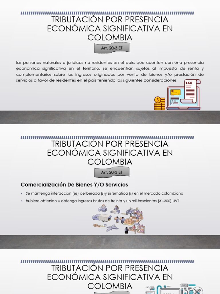 Tributación Por Presencia Económica Significativa en Colombia | PDF | Impuestos | Colombia