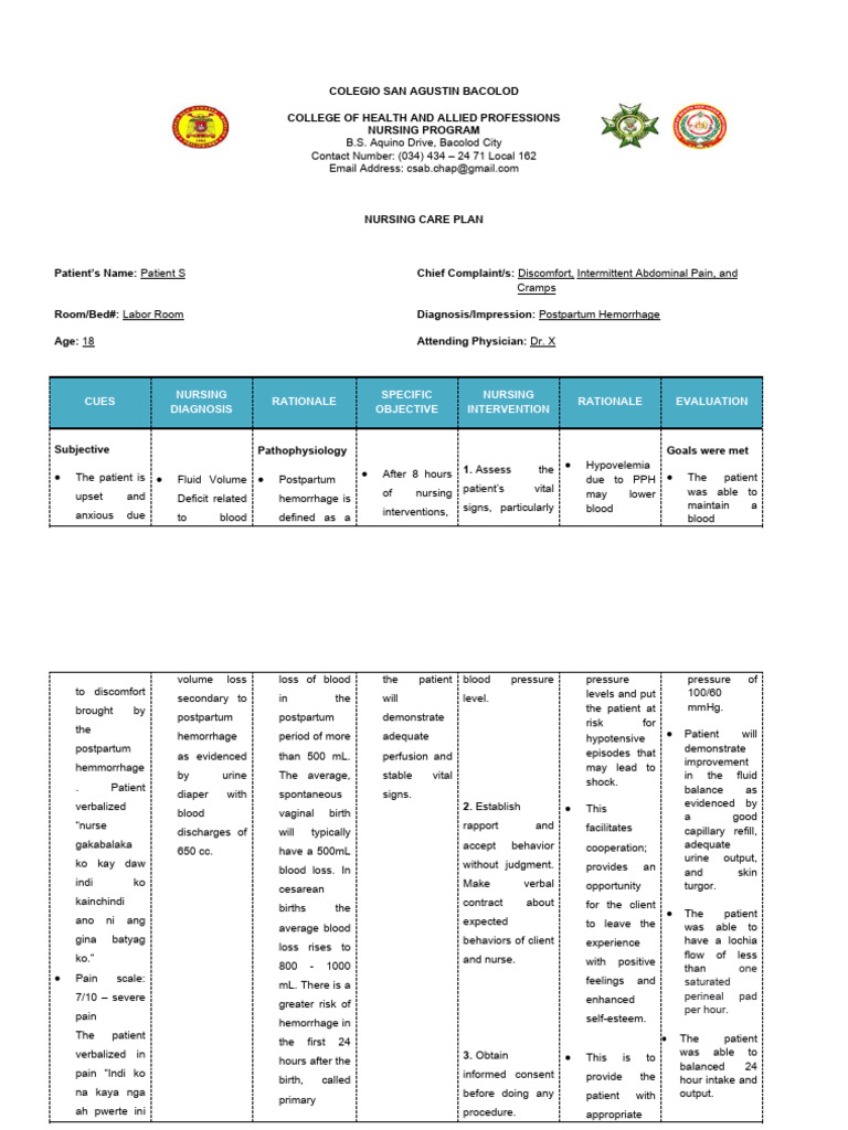 NCP Postpartum | PDF | Human Diseases And Disorders | Health Care