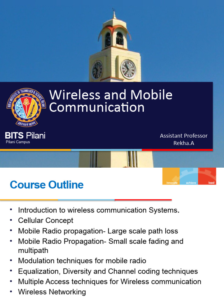 Lecture 1 - WMC | PDF | Wireless | Wi Fi