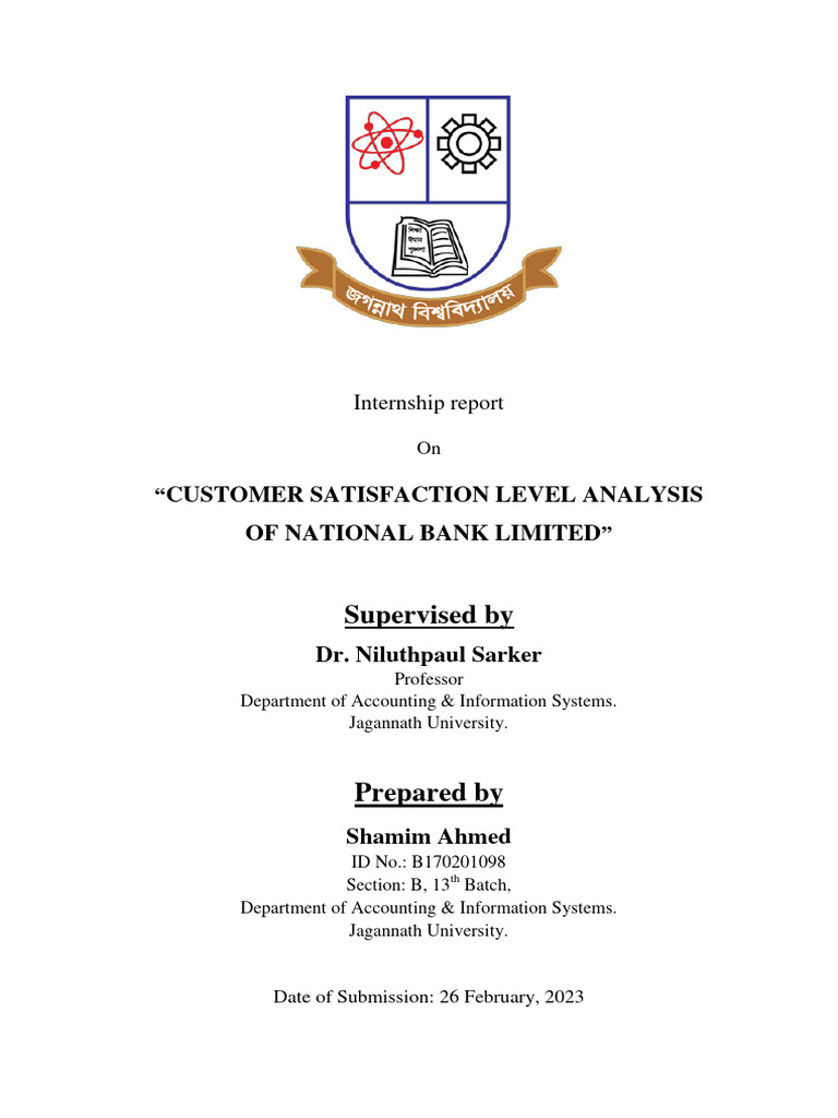 Internship Paper Certificate | PDF | Customer | Customer Satisfaction