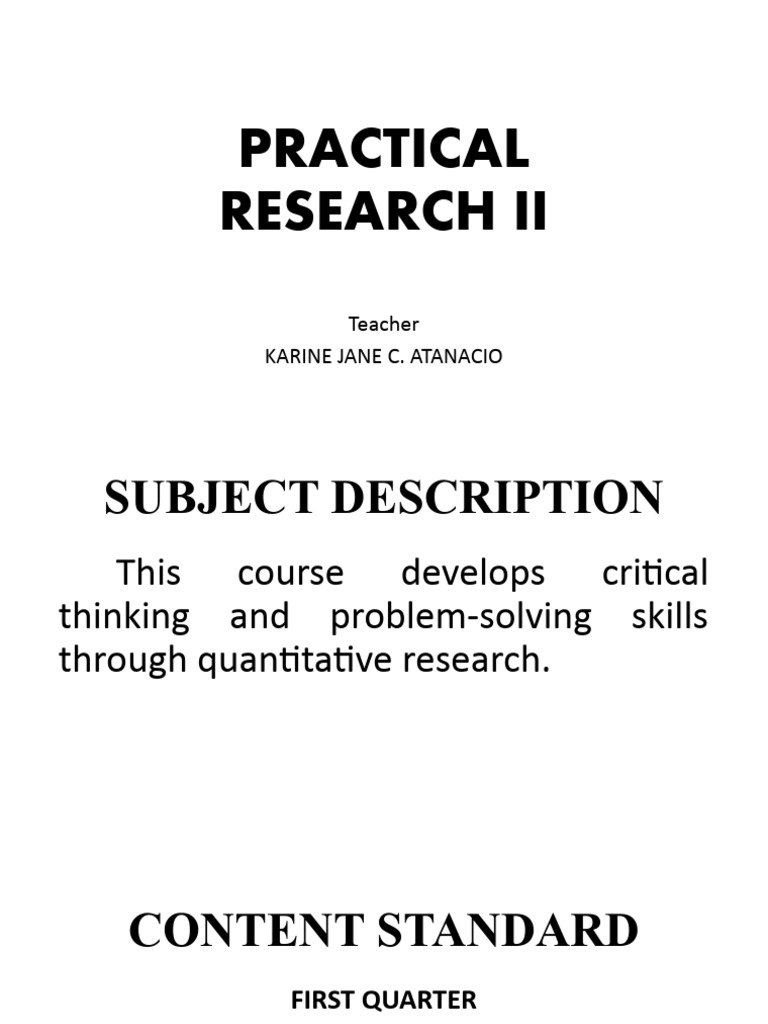 Lesson 1.quantitative Research | PDF | Statistics | Methodology