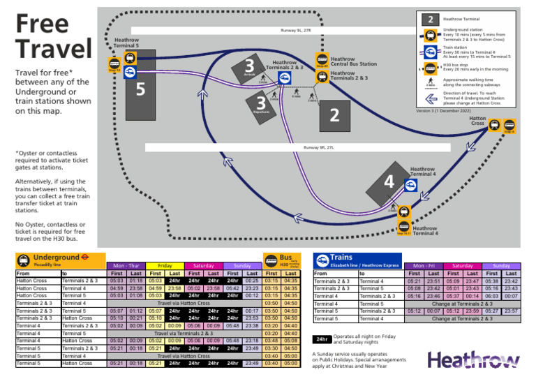 Heathrow Free Travel Map | PDF | Rail Transport | Passenger Rail Transport