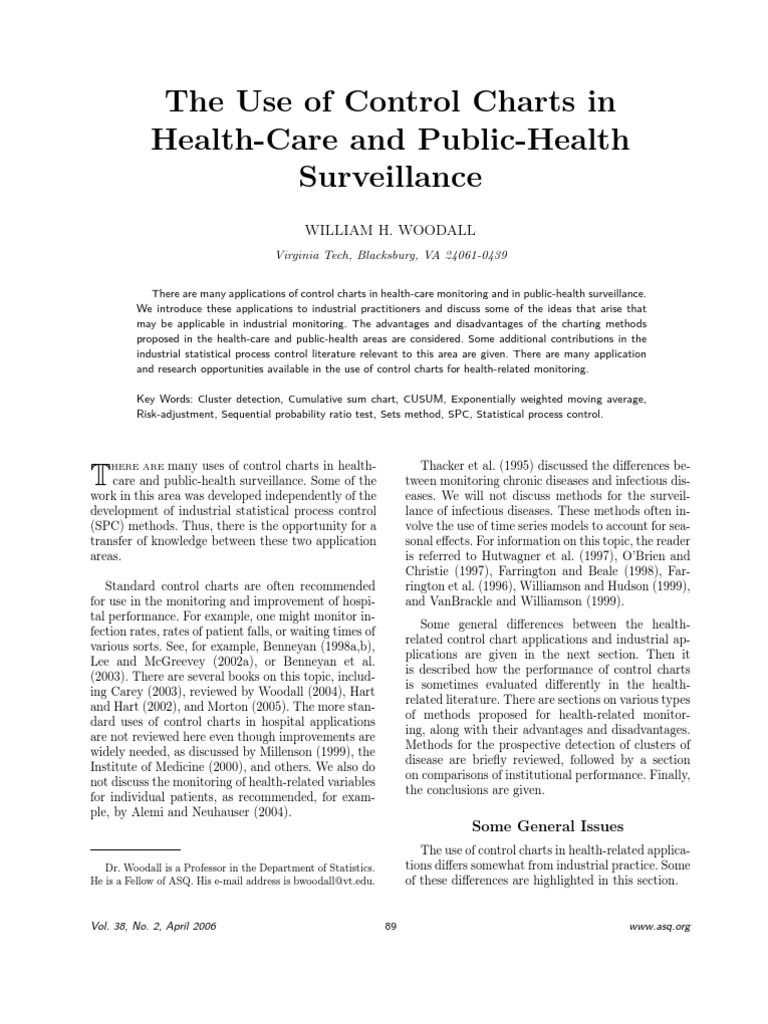 The Use of Control Charts | PDF | Statistical Hypothesis Testing ...