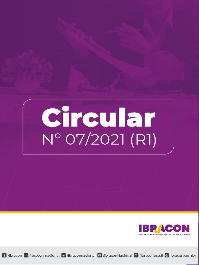 Circular 07 2021 R1 1 | Download grátis PDF | Contabilidade | Relatório anual