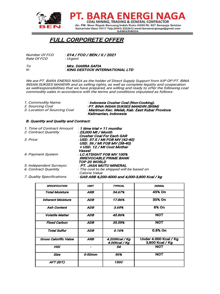FCO 14a 2021 BEN - KDI.id.en | PDF