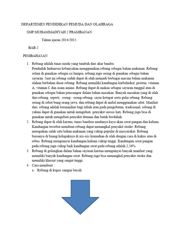 Pembuatan KTI Keripik Rebung Krispi | PDF