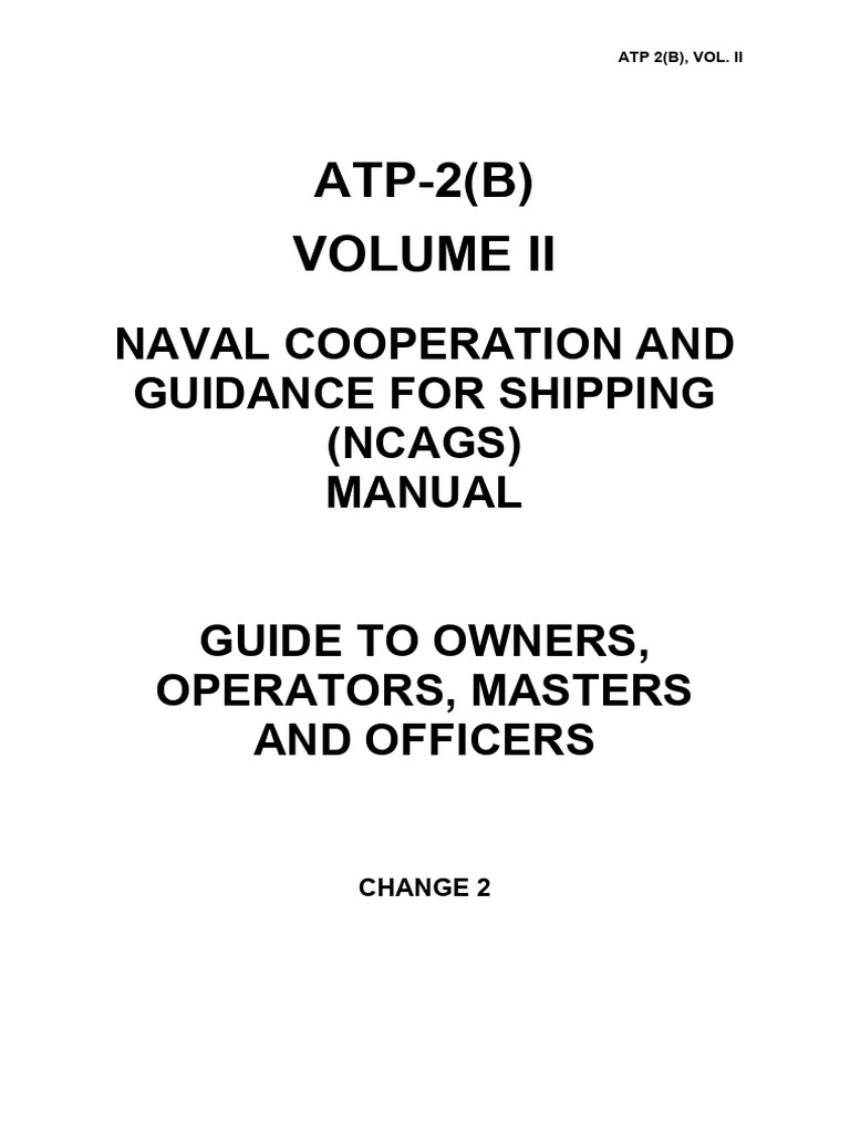Atp 02 (B) - Naval Cooperation and Guidance Shipping | PDF | Convoy | Ships