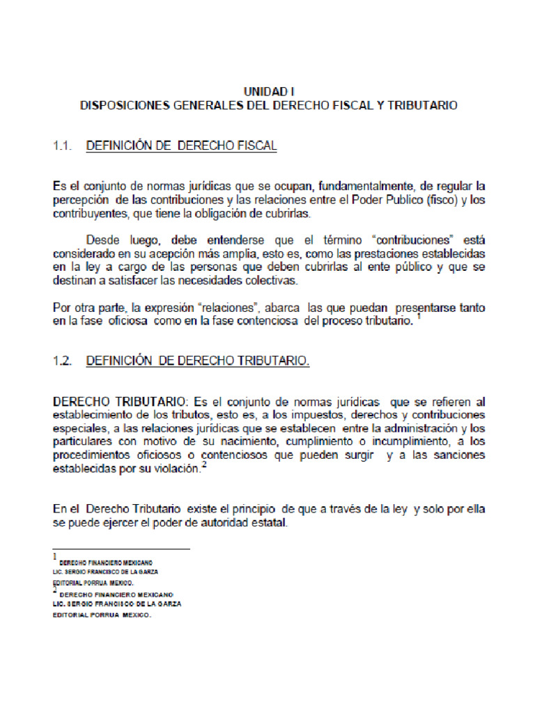 Tema 1 Disposiciones Generales Del Derecho Fiscal y Tributario | PDF | Regulación | Constitución