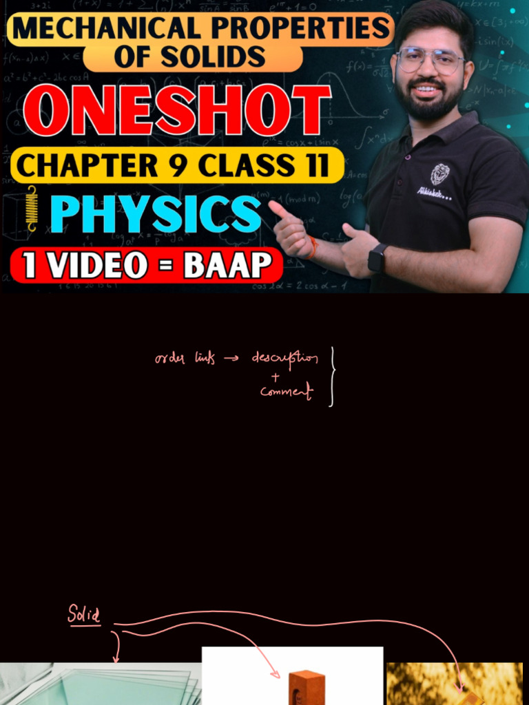 Class 11 Chap 9 Mech Properties of Solids. | PDF