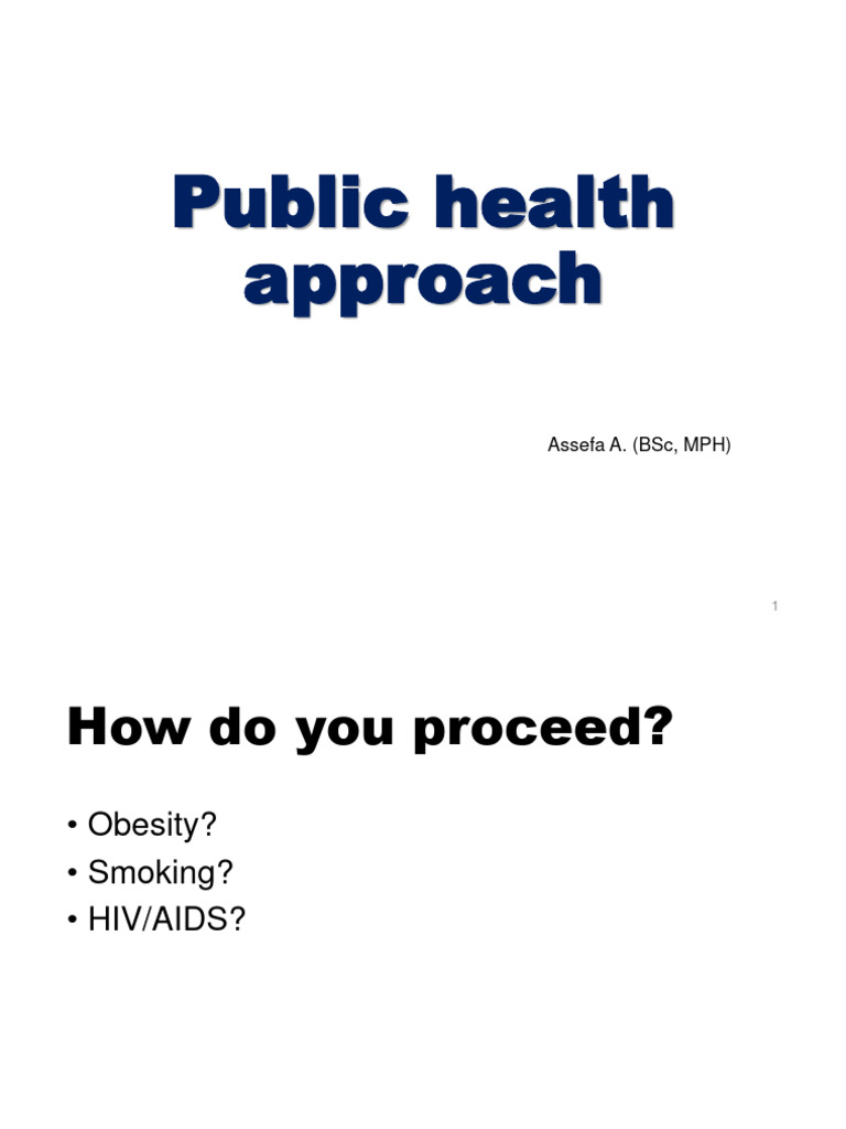 3 Public Health Approach | PDF | Public Health | Risk
