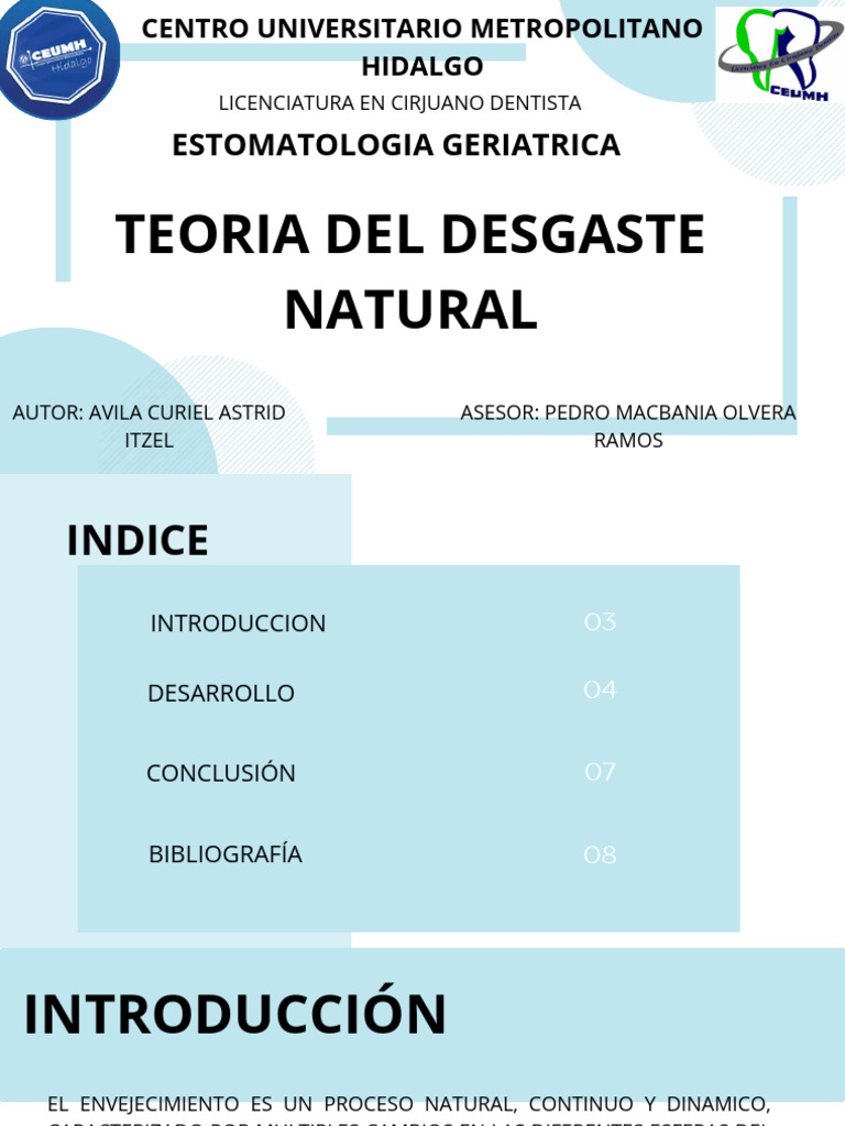 Teoría Del Desgaste Natural. Avila Curiel Astrid Itzel | Descargar ...