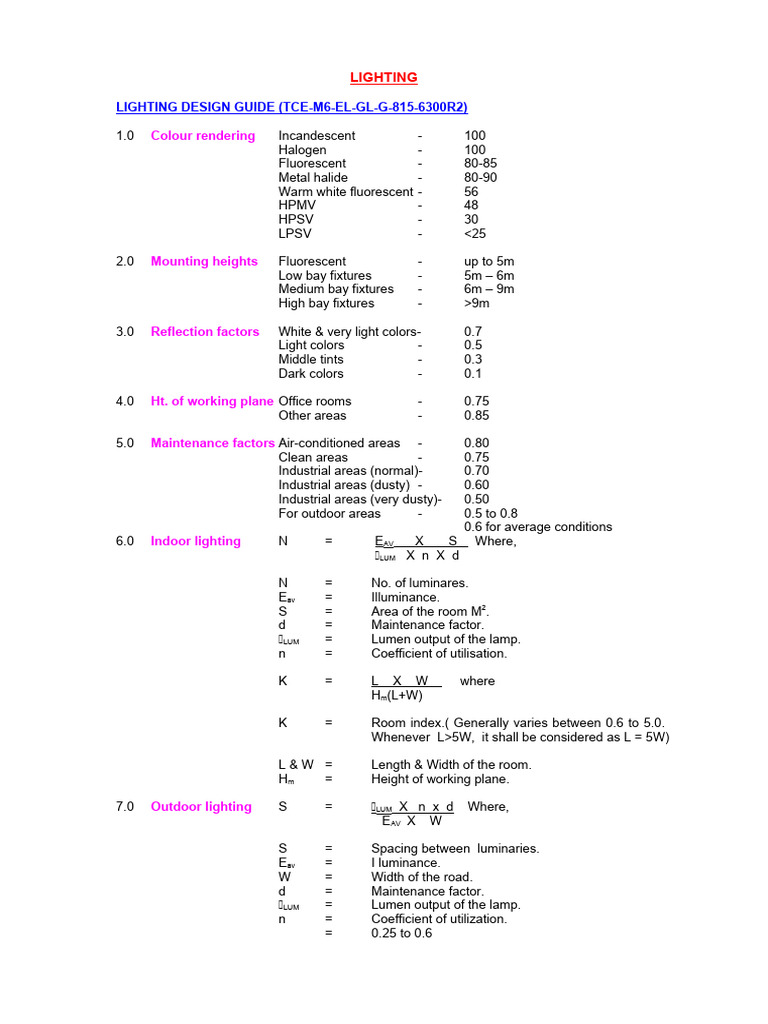 Lighting | PDF | Electrical Wiring | Lighting
