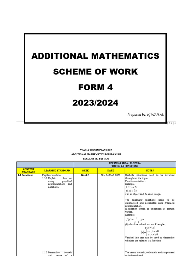 Additional Mathematics Form 4 Scheme | PDF | Euclidean Vector | Logarithm
