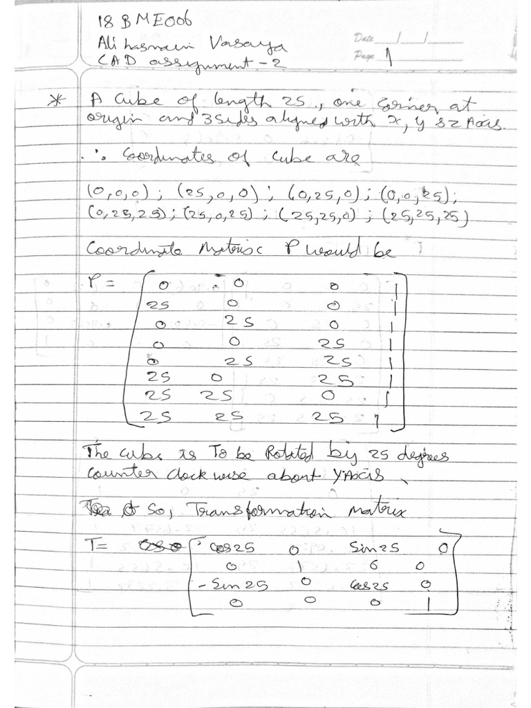 Cad Assignment | PDF