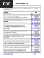 5 Love Languages Test | PDF