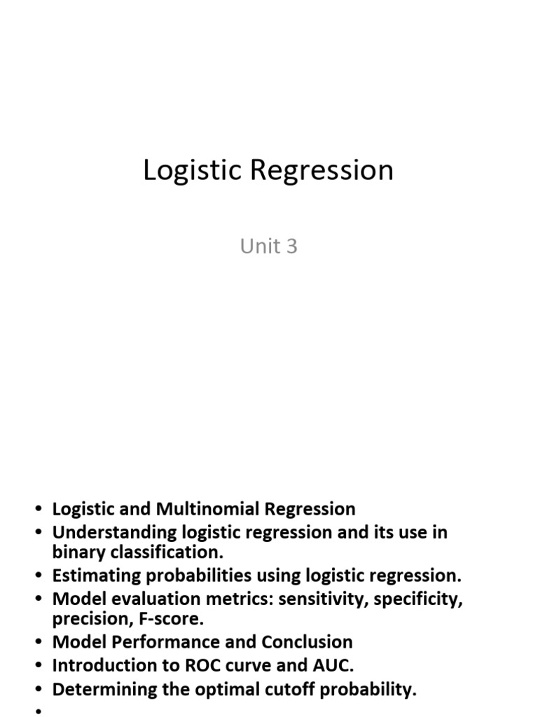 Practical - Logistic Regression | PDF | Logistic Regression | Receiver ... Practical - Logistic Regression | PDF | Logistic Regression | Receiver ...