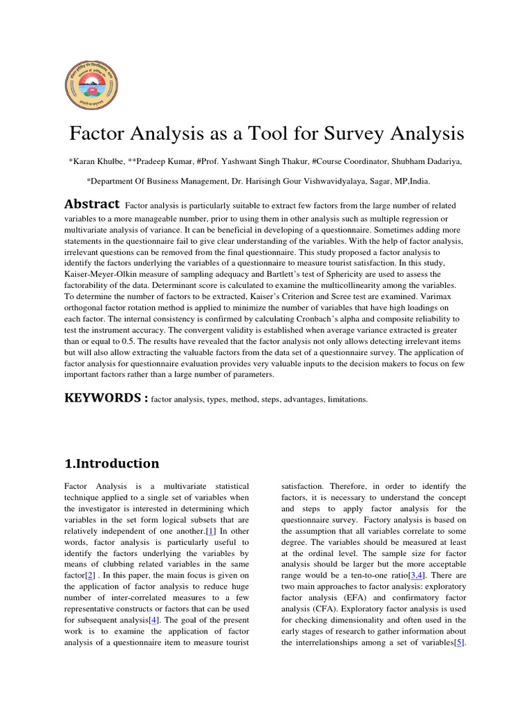 POM | PDF | Principal Component Analysis | Factor Analysis