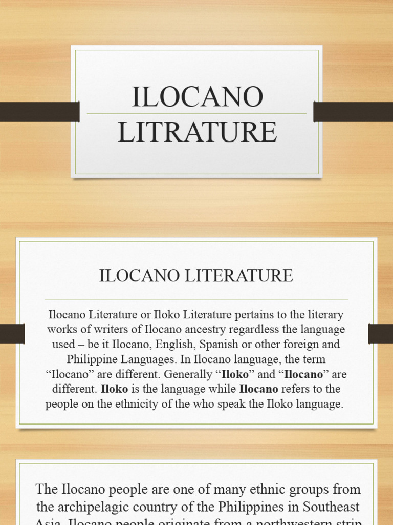 Ilocano Litrature | PDF | Philippines