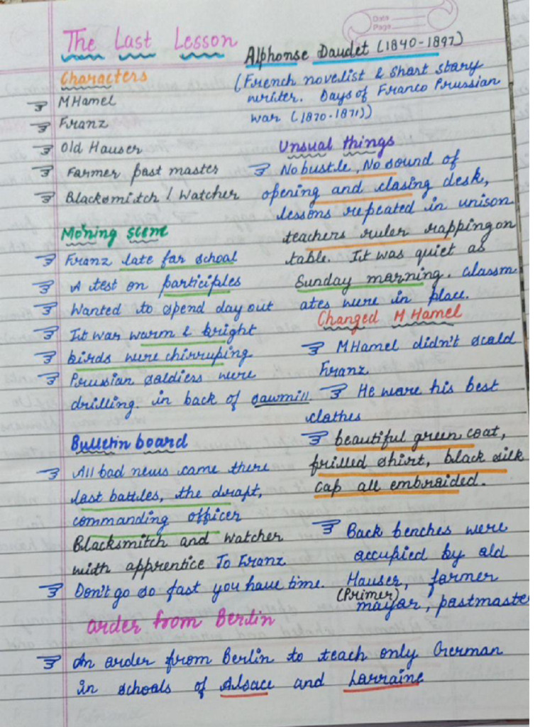 English XII Handwritten Notes Literature | PDF