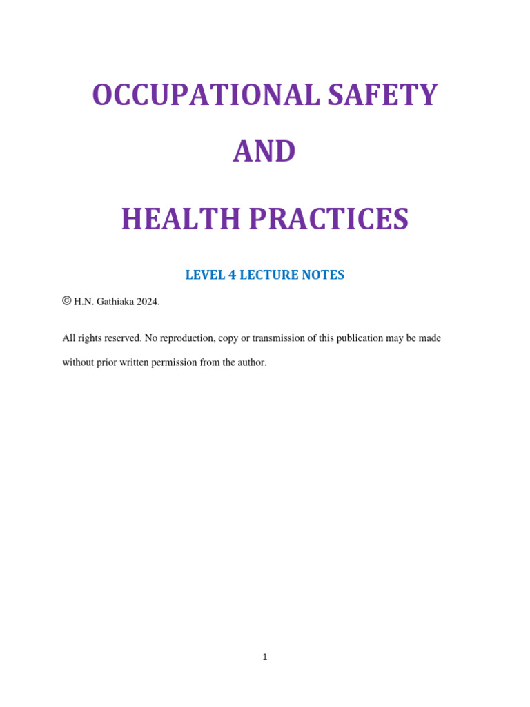 Osha Level 4 Lecture Notes | PDF | Personal Protective Equipment ...