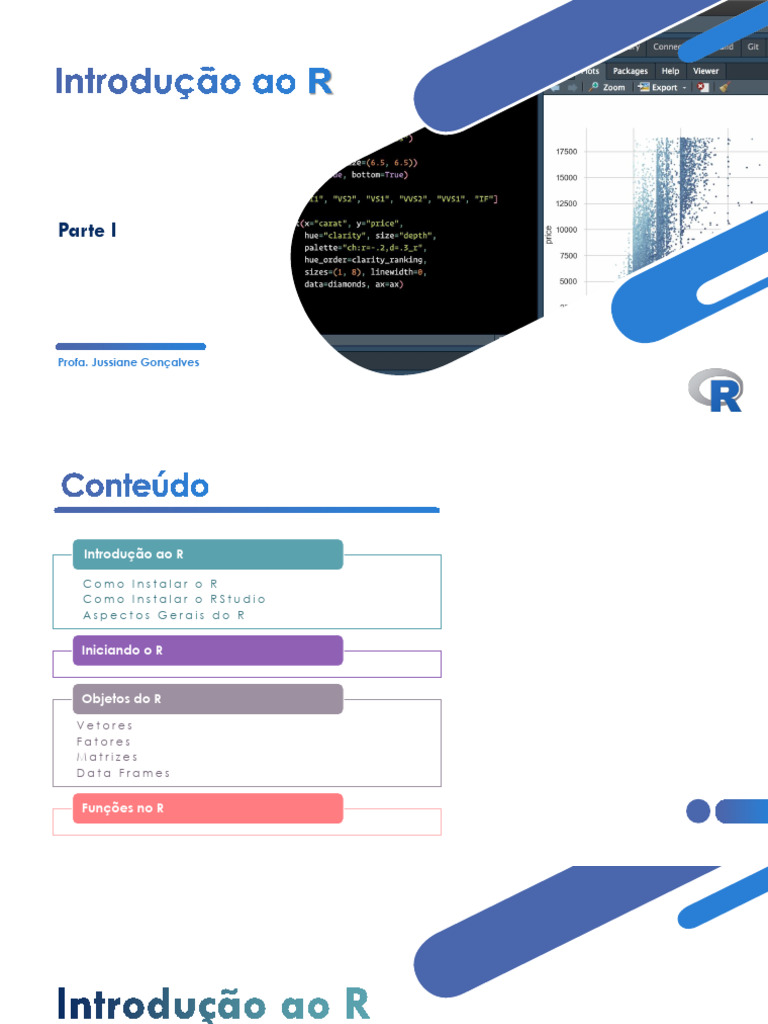 Introdução Ao R - Parte I | PDF | Raiz quadrada | Matriz (Matemática)